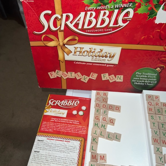 Scrabble | Games | Rare Christmas Scrabble Red Green Scrabble Letters ...